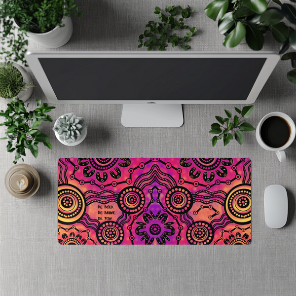Aboriginal Art Desk Mats – 90x40cm Large Mouse Pads | Ashwin Aboriginal Art