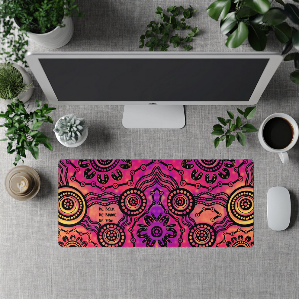 Aboriginal Art Desk Mats – 90x40cm Large Mouse Pads | Ashwin Aboriginal Art