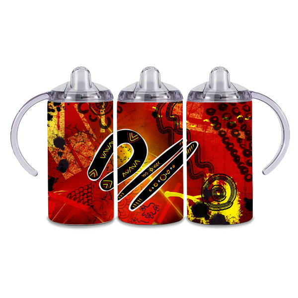 Warrior - 12oz Aboriginal Art Sippy Cup – Ashwin Aboriginal Art