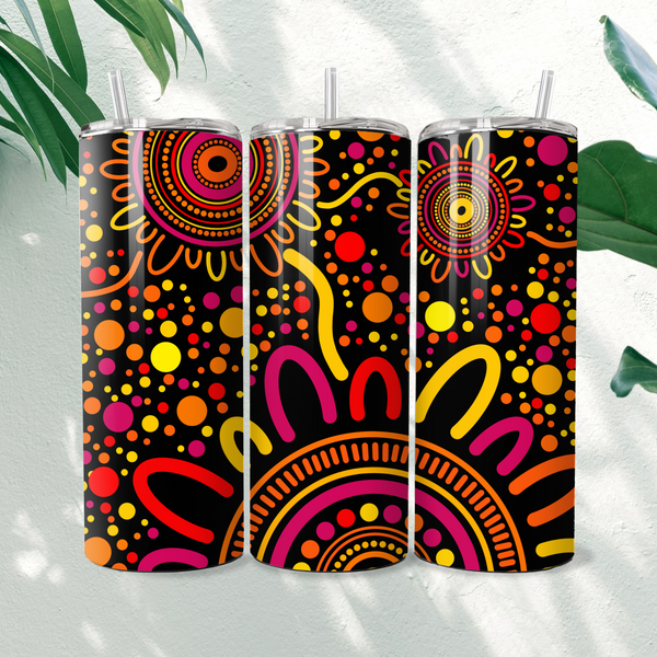 Sisterhood Sunset - Aboriginal Art - 20oz Tumbler – Ashwin Aboriginal Art